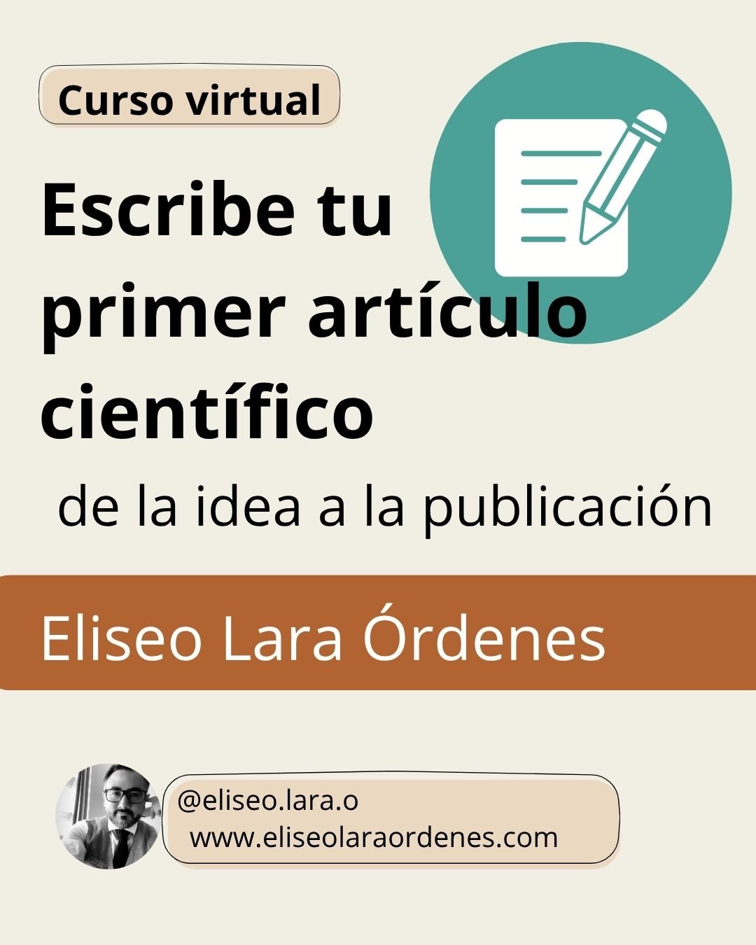 Curso virtual Escribe tu primer artículo científico